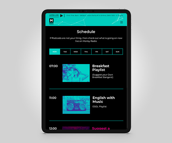 Morley Radio website for London college | IE Digital